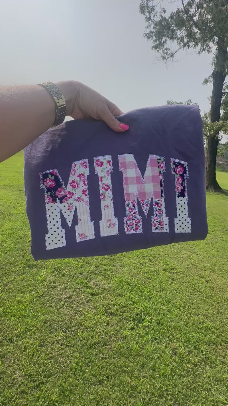 Custom Name Patchwork Comfort Color Applique Tee - Floral – Simply ...